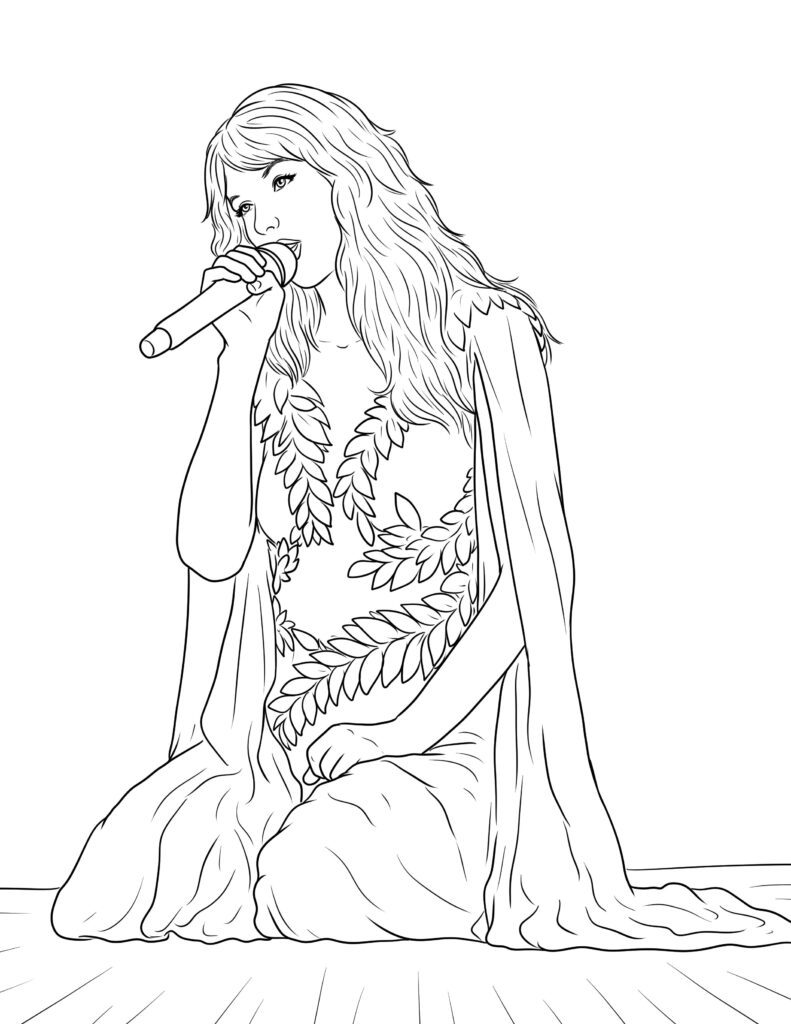 Free Taylor Swift Coloring Pages