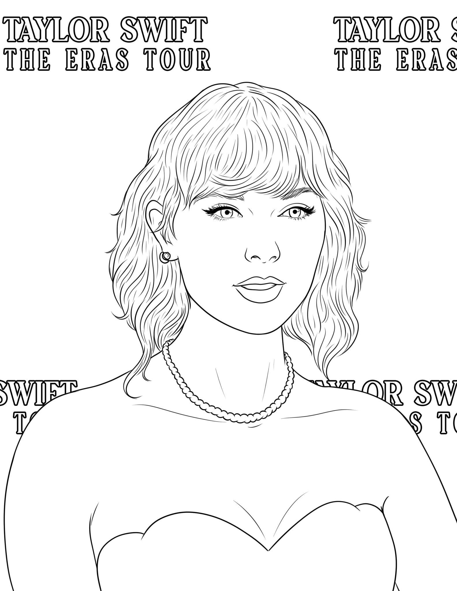 Free Taylor Swift Coloring Pages
