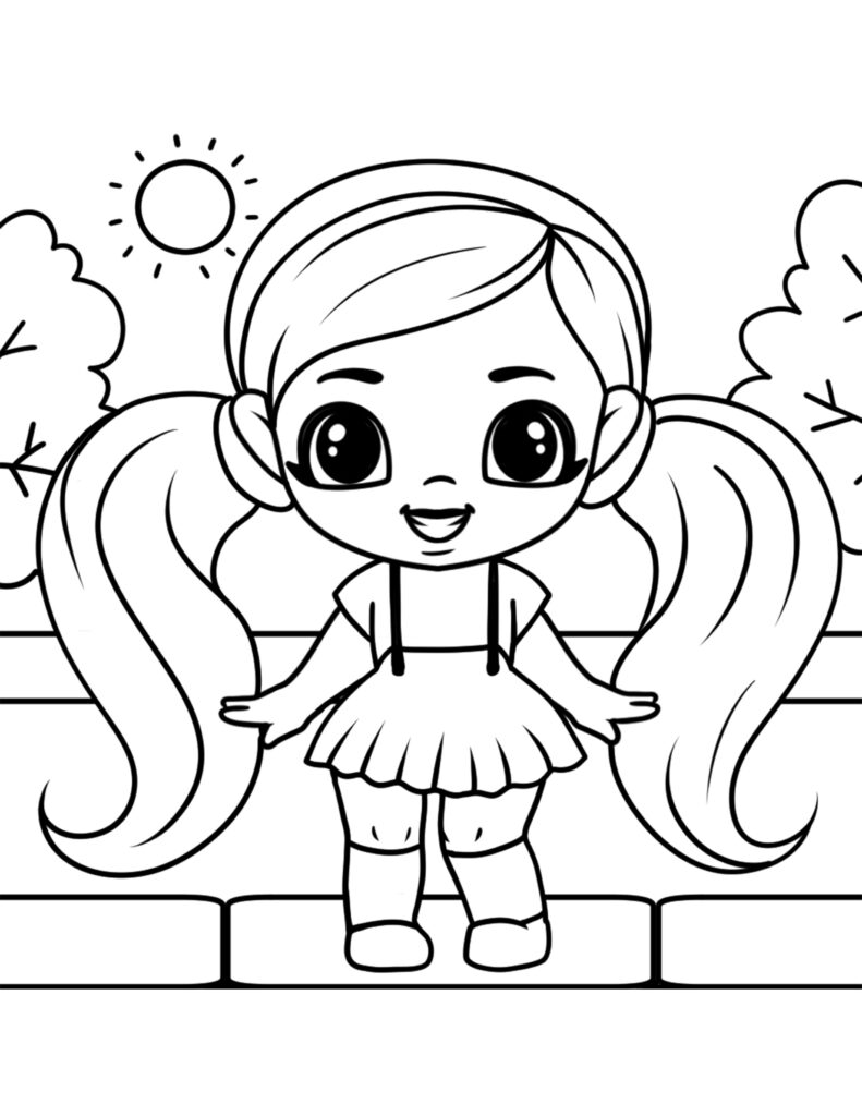 Free chibi girls Coloring Pages