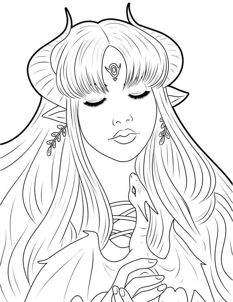 Free fantasy Coloring Pages