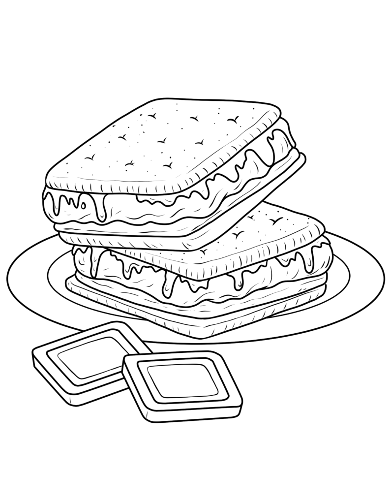 Free Food Coloring Pages