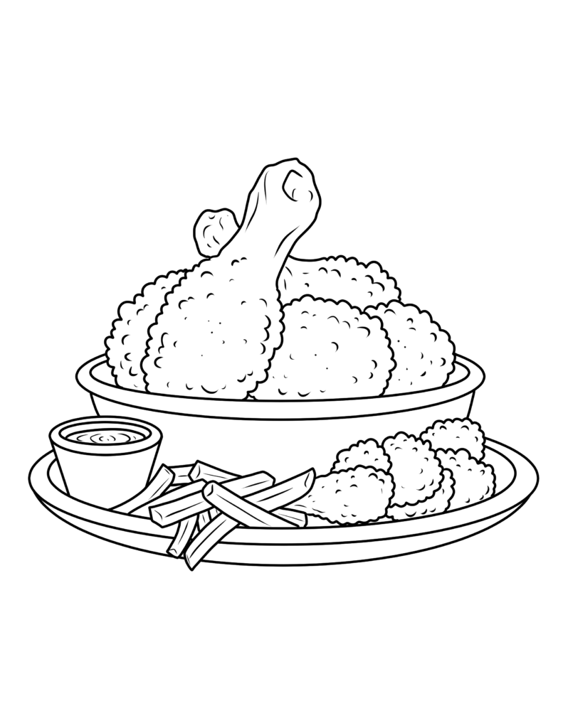 Free Food Coloring Pages