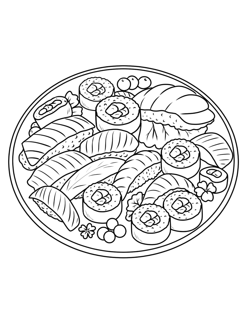 Free Food Coloring Pages