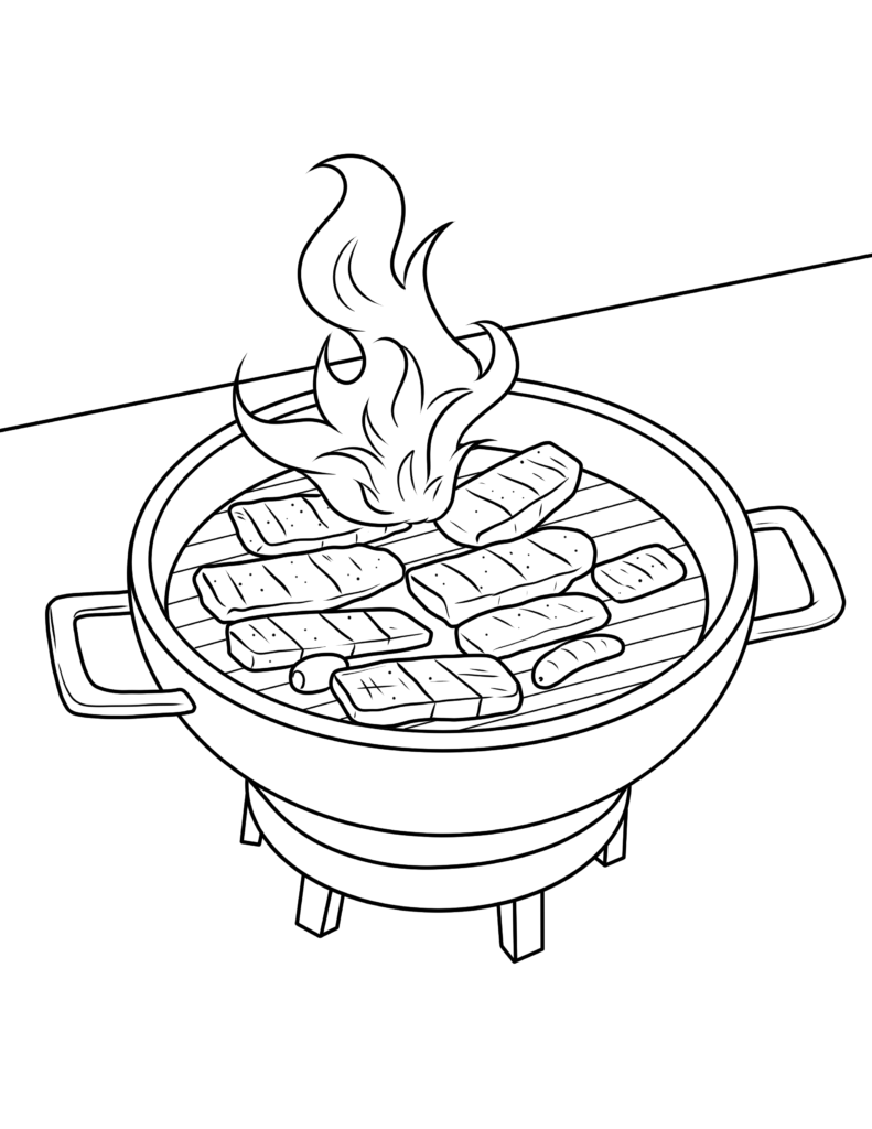 Free Food Coloring Pages