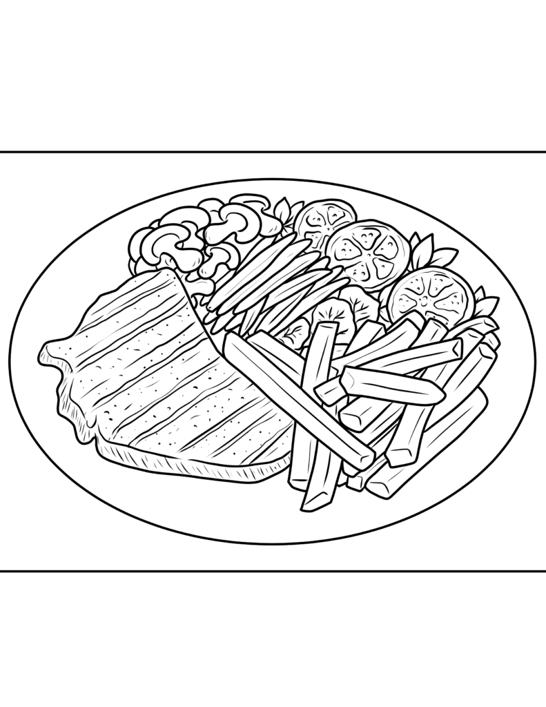 Free Food Coloring Pages