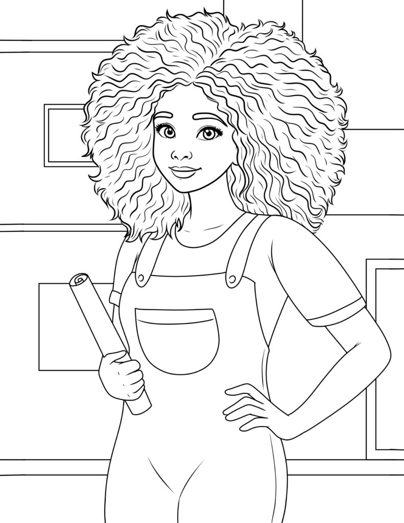Free girl jobs Coloring Pages