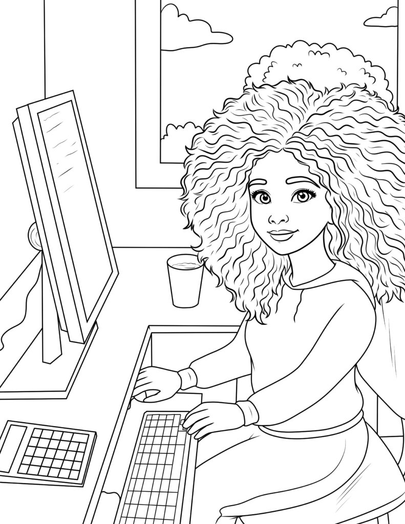 Free girl jobs Coloring Pages