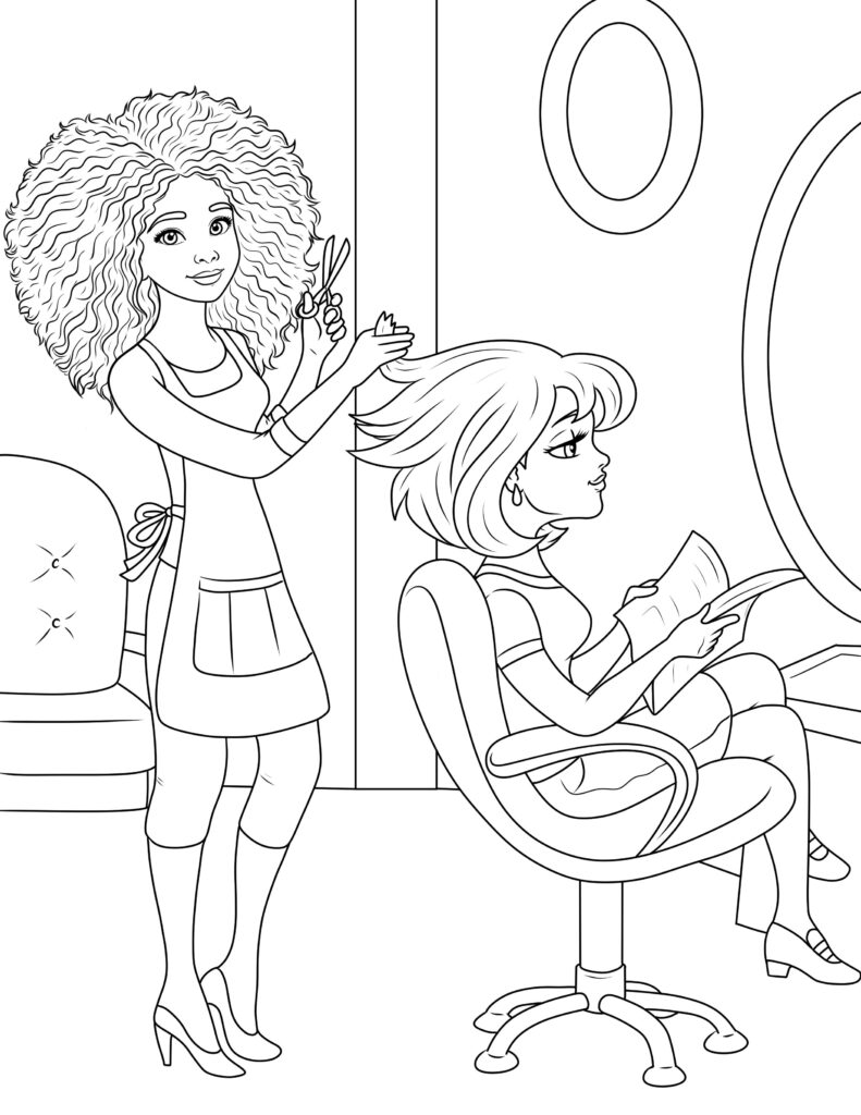 Free girl jobs Coloring Pages
