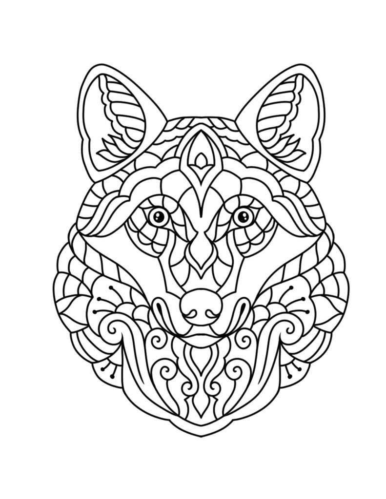 Free mandala animals Coloring Pages