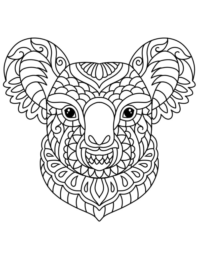 Free mandala animals Coloring Pages