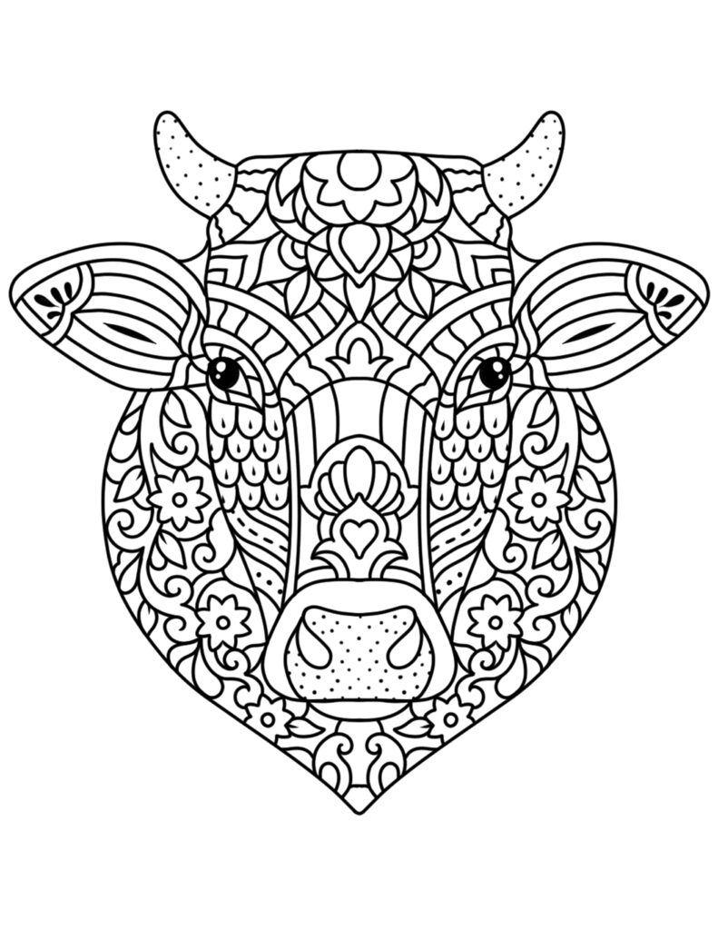 Free mandala animals Coloring Pages