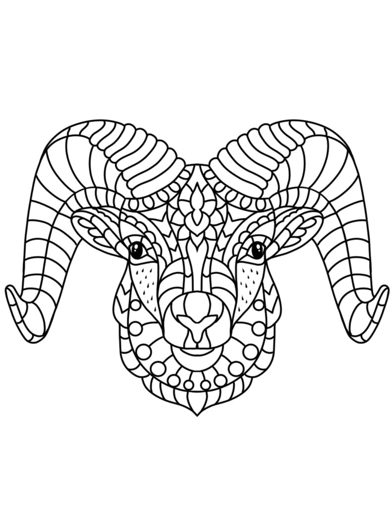 Free mandala animals Coloring Pages
