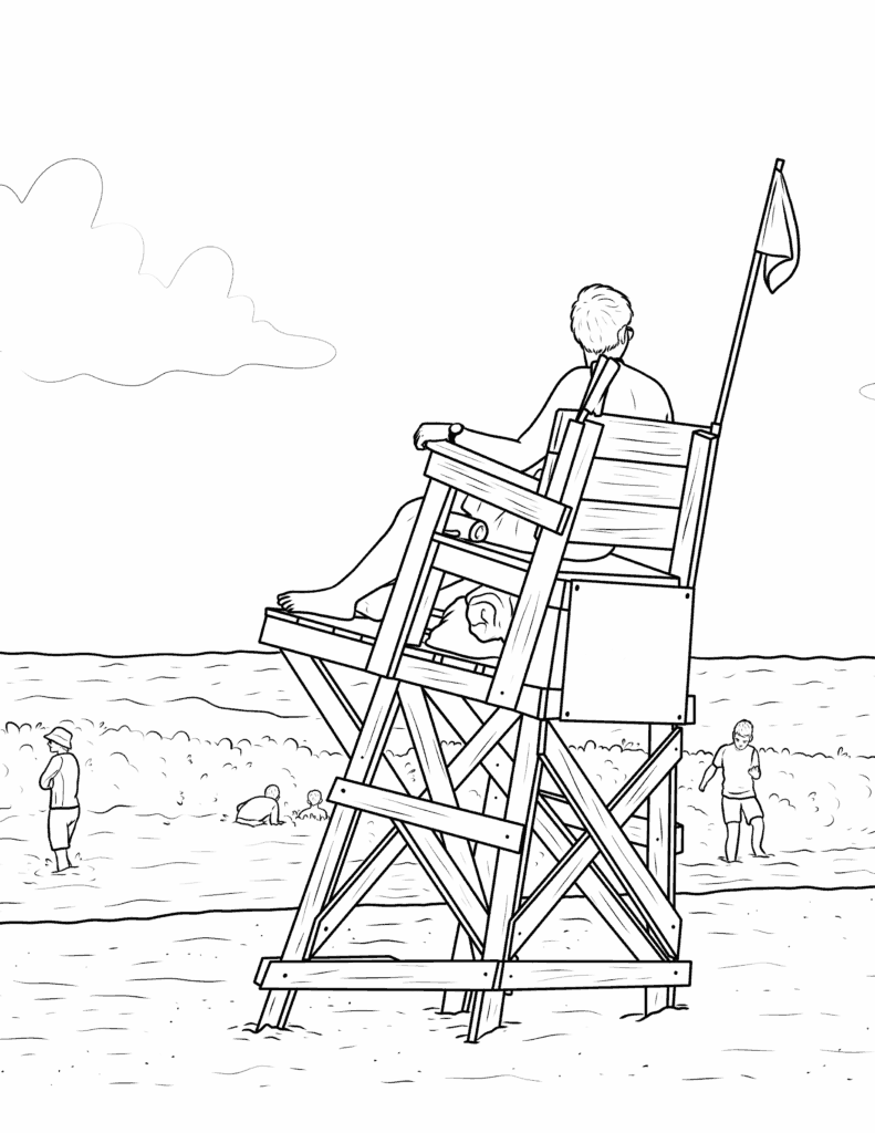Free beach Coloring Pages