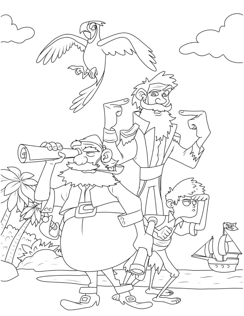 Free pirates Coloring Pages