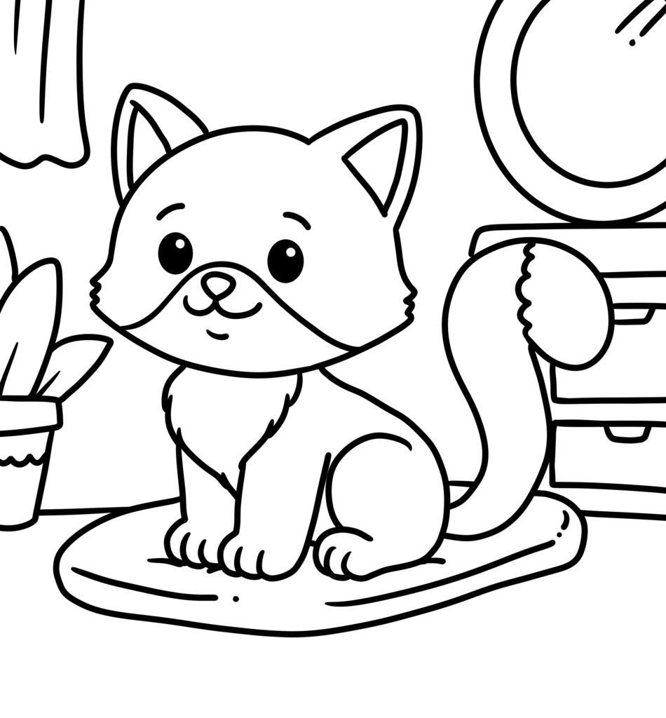 Free cute Animals Bold and Easy coloring pages