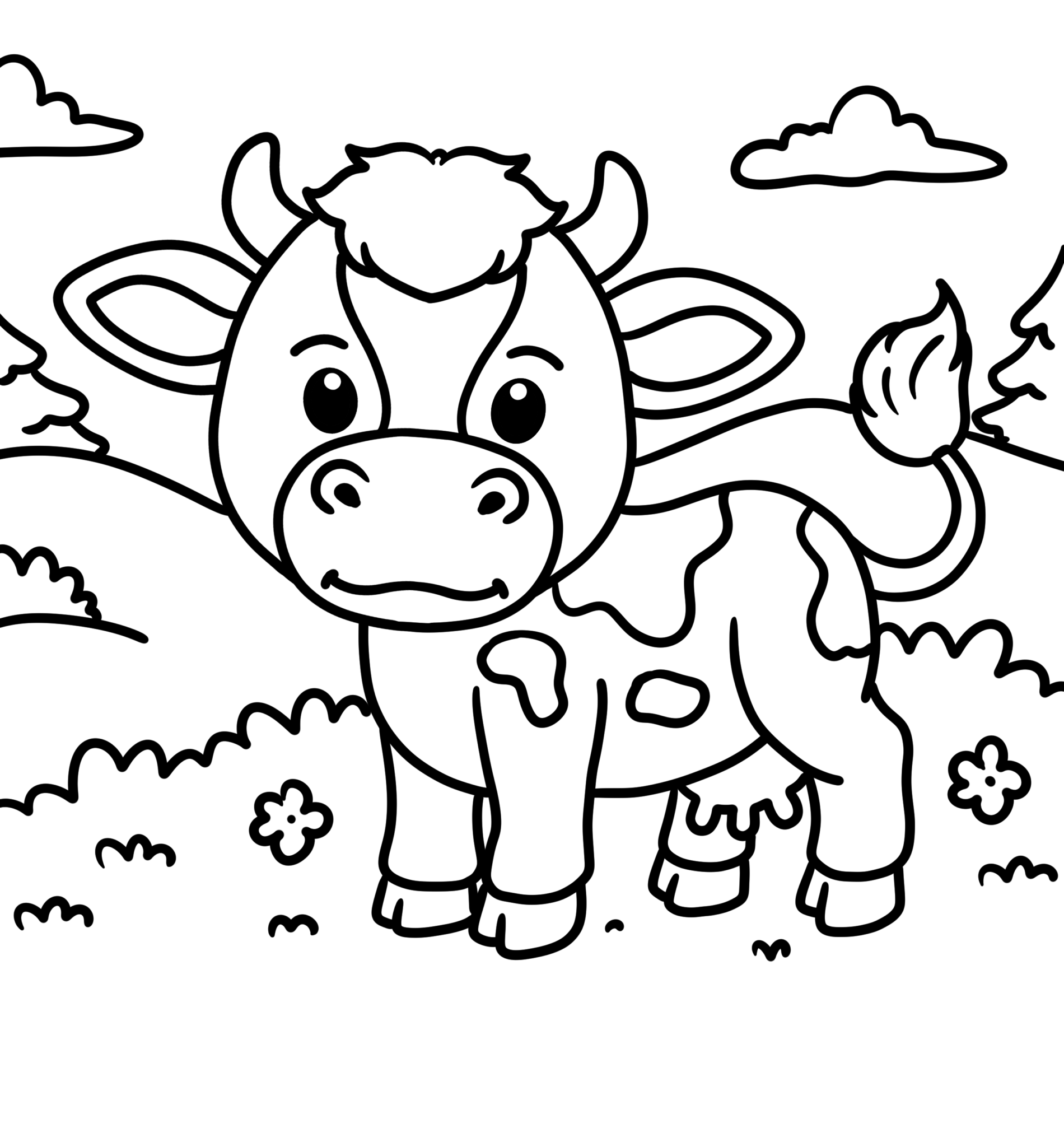 Free cute Animals Bold and Easy coloring pages