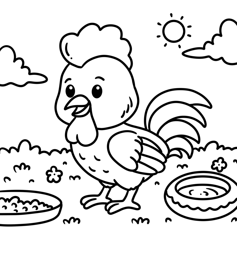 Free cute Animals Bold and Easy coloring pages