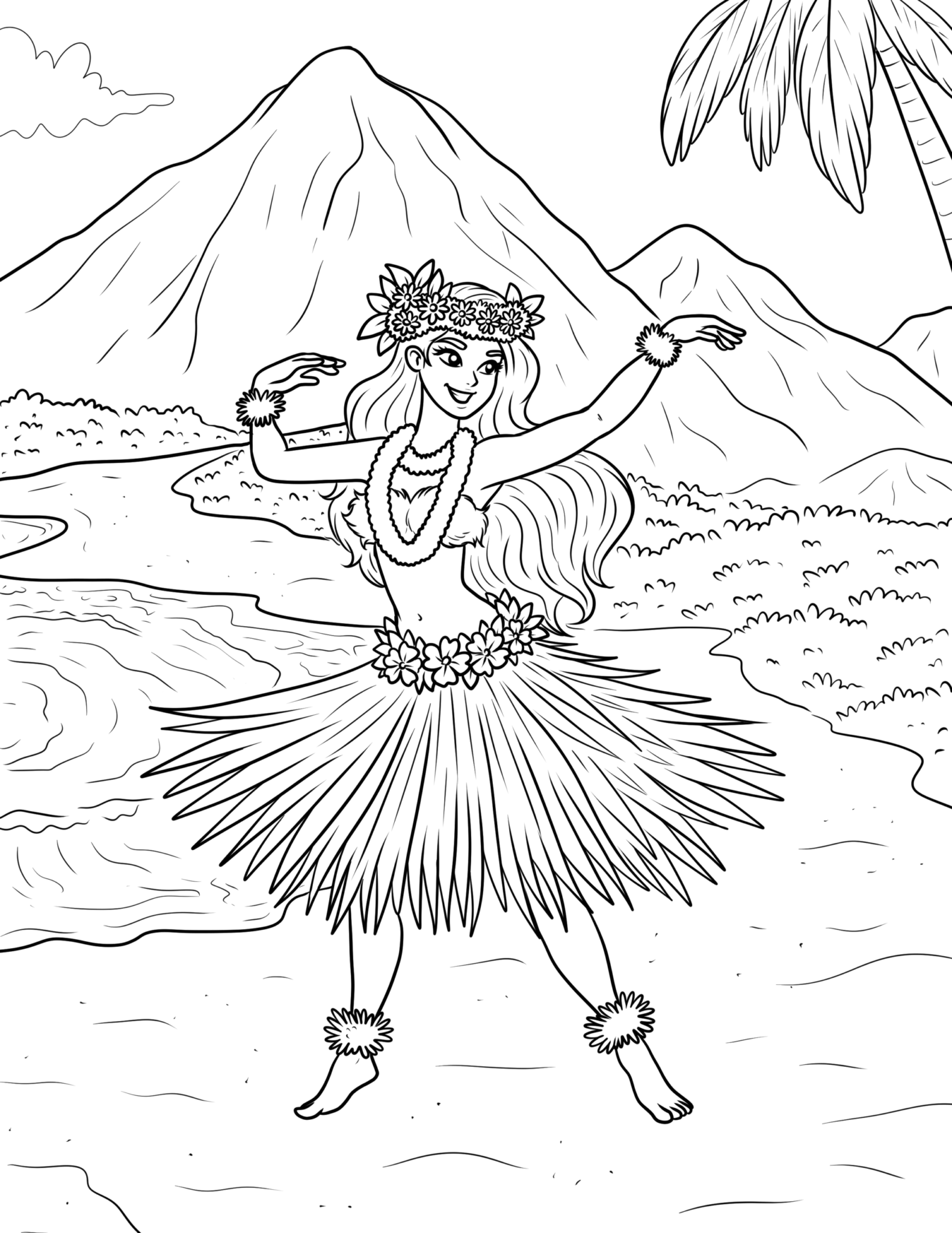 Hawaii Coloring Pages