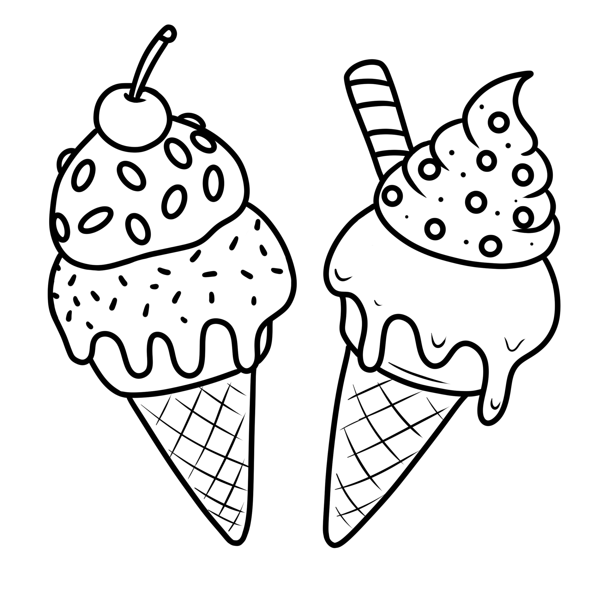 Food and Snacks Coloring Pages