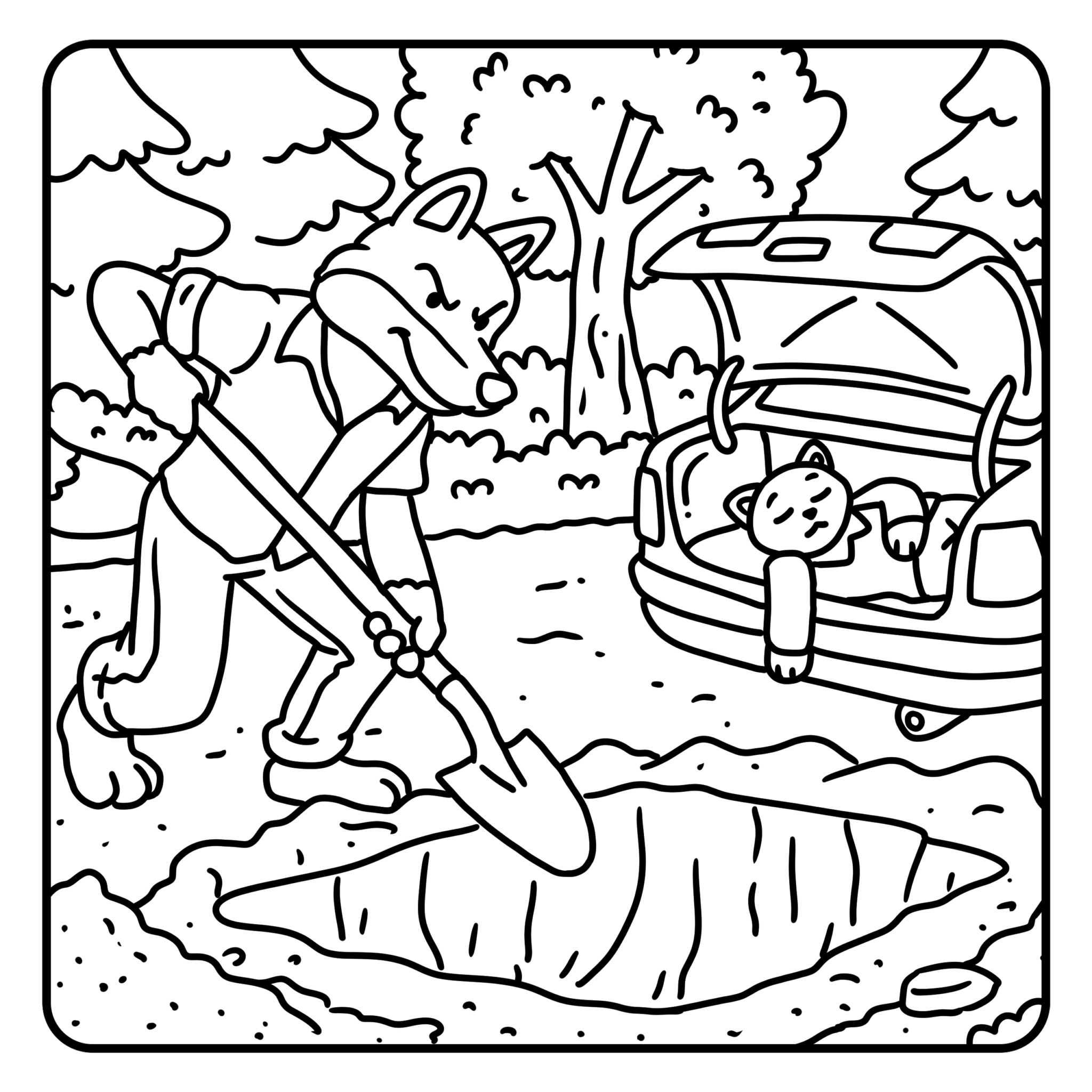 Cozy Crime Sences Coloring Pages