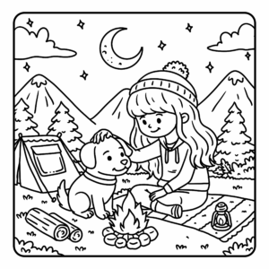 Cozy Girl Moments Coloring Pages